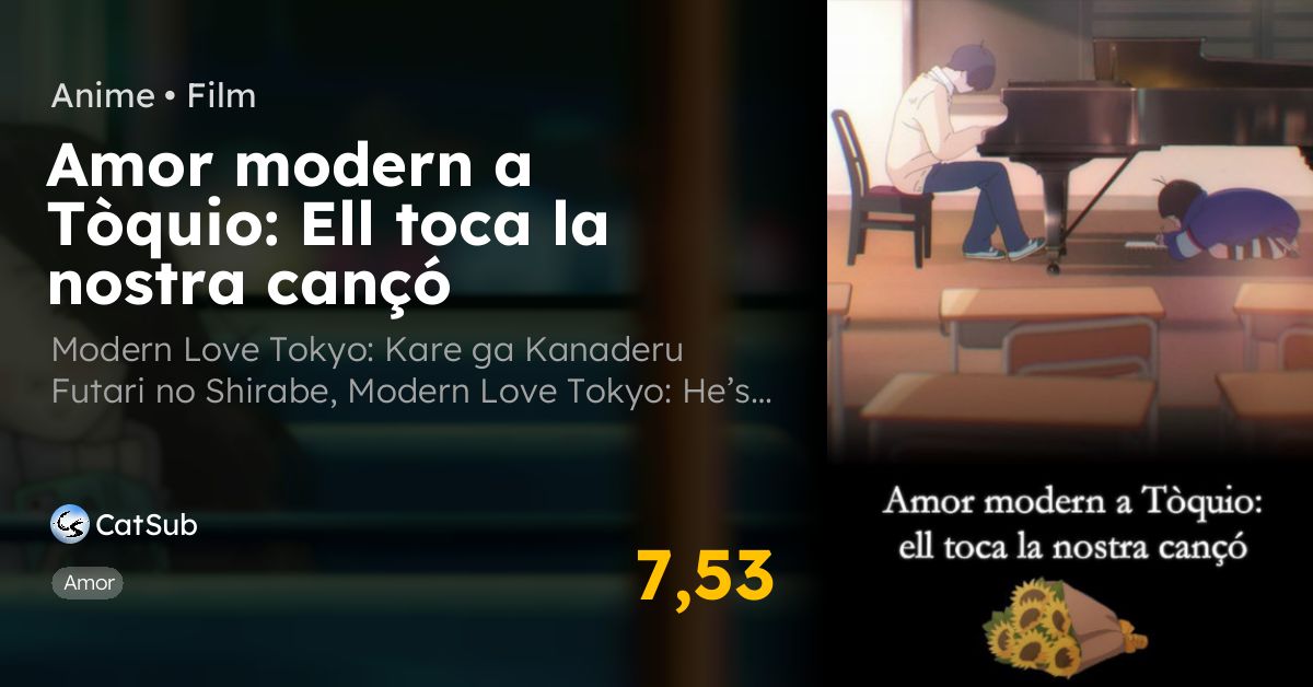Amor modern a Tòquio: Ell toca la nostra cançó | Anime en català ...